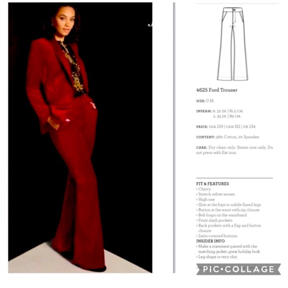 CAbi | Pants & Jumpsuits | Nwt Cabi 4625 Limited Edition Red Velvet ...